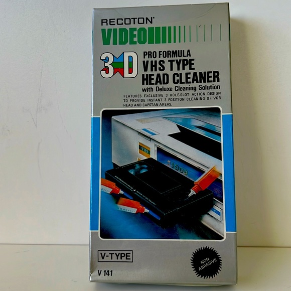 Recotin Video | Other | Nwot Vhs 3d Pro Formula Vhs Type Head Cleaner ...